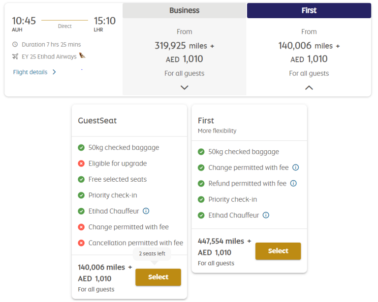 How to book Etihad First Class using miles and points from India ...